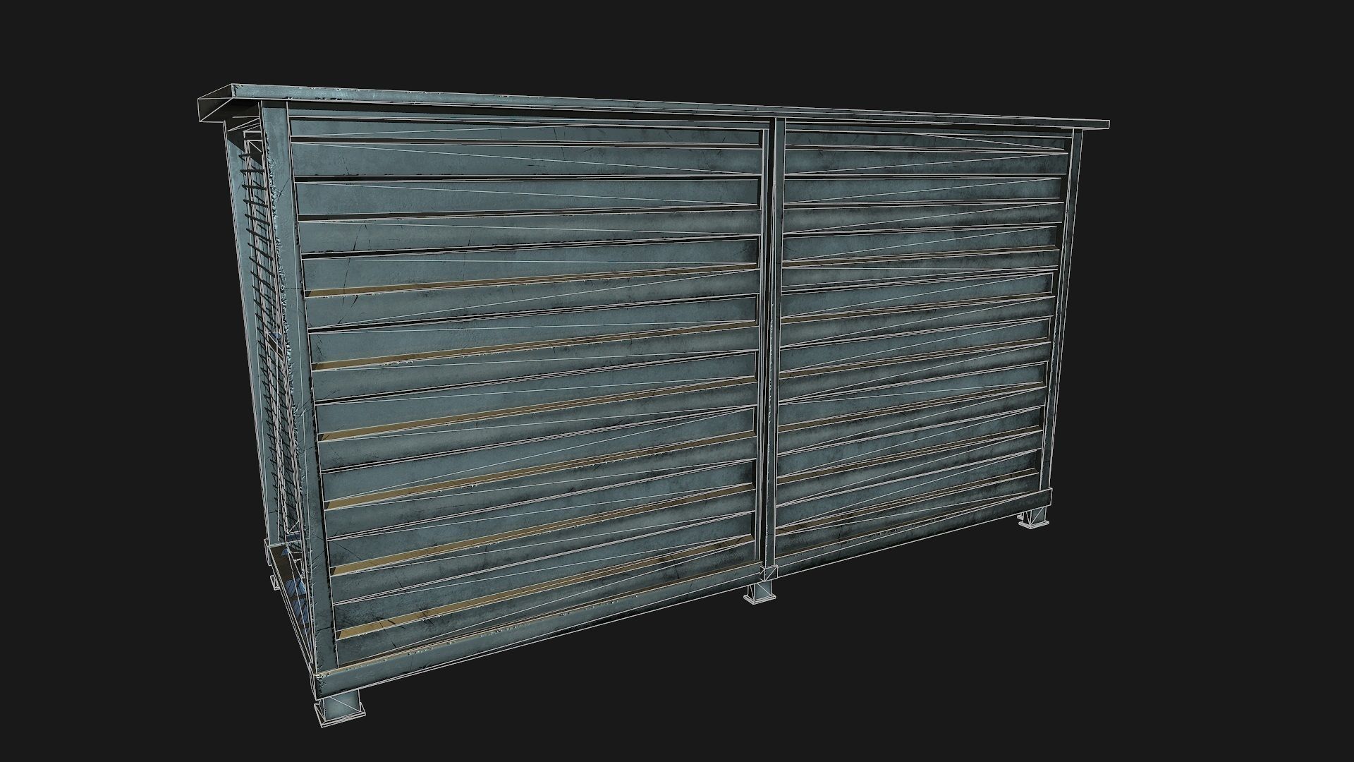 3D model Low Poly PBR Gas Bottle Storage Cage VR / AR / low-poly | CGTrader