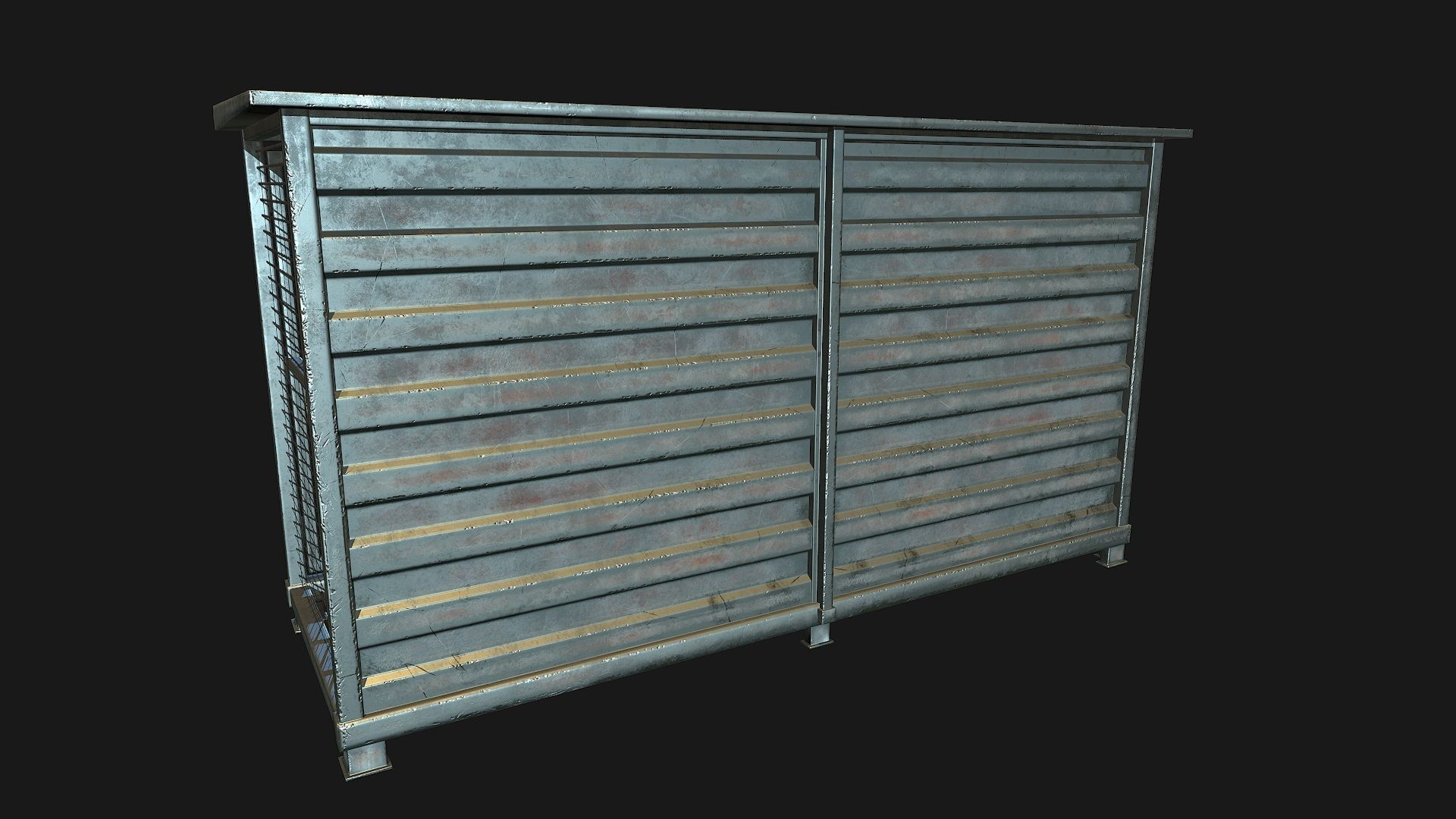 3D model Low Poly PBR Gas Bottle Storage Cage VR / AR / low-poly | CGTrader