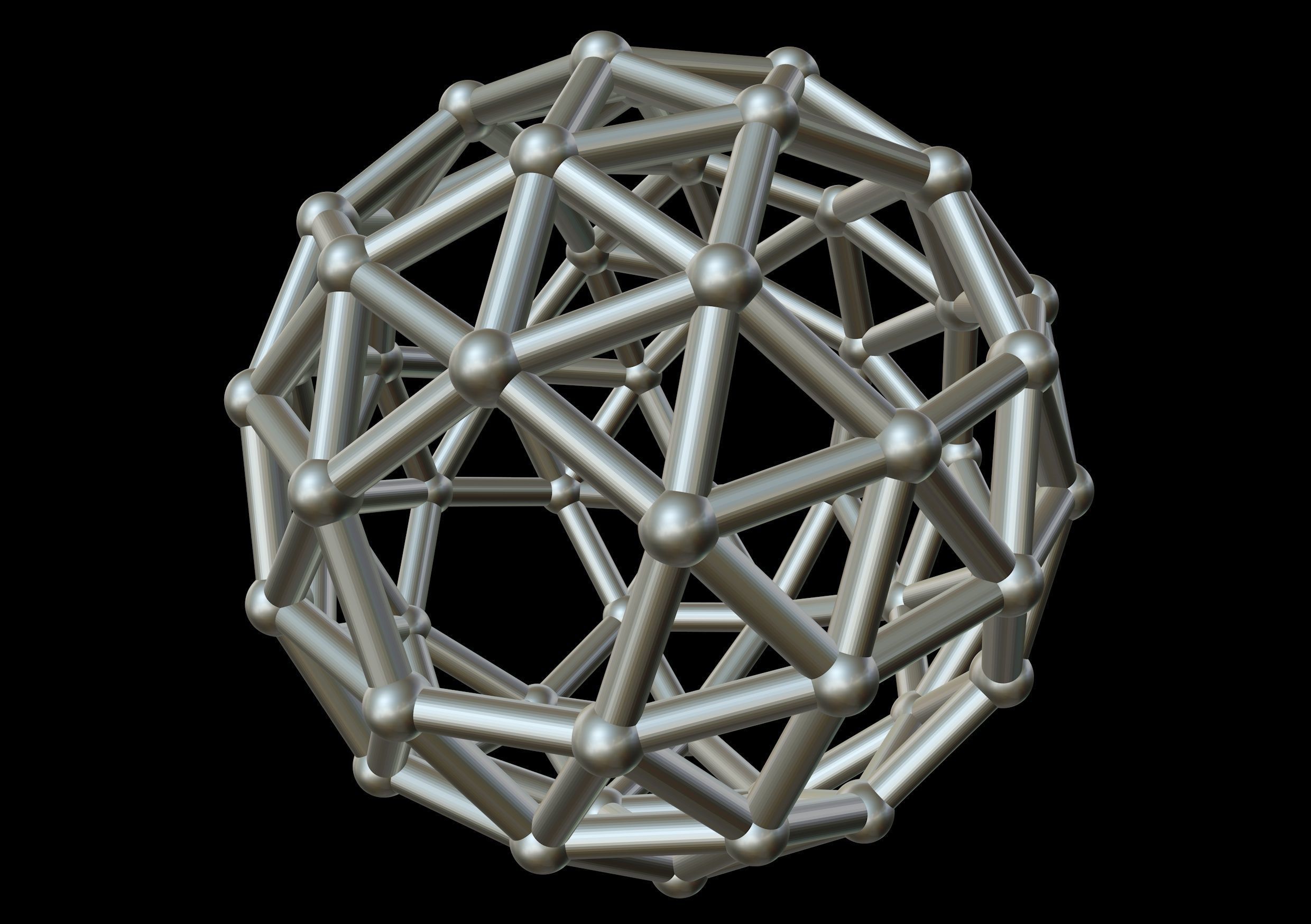 038 Mathart - Archimedean Solids - Snub Dodecahedron 02 - 10 cm 3D ...