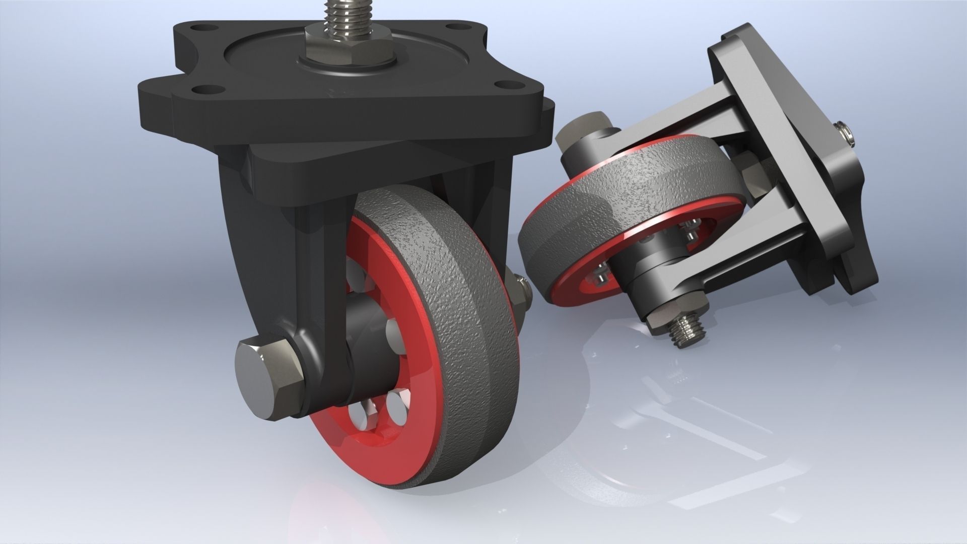 Castor Wheel 3D model 3D printable | CGTrader