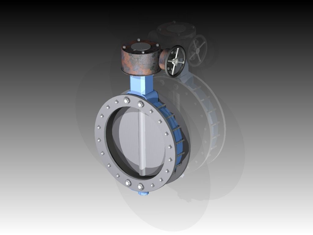 DN 500 Butterfly Valve free 3D model | CGTrader