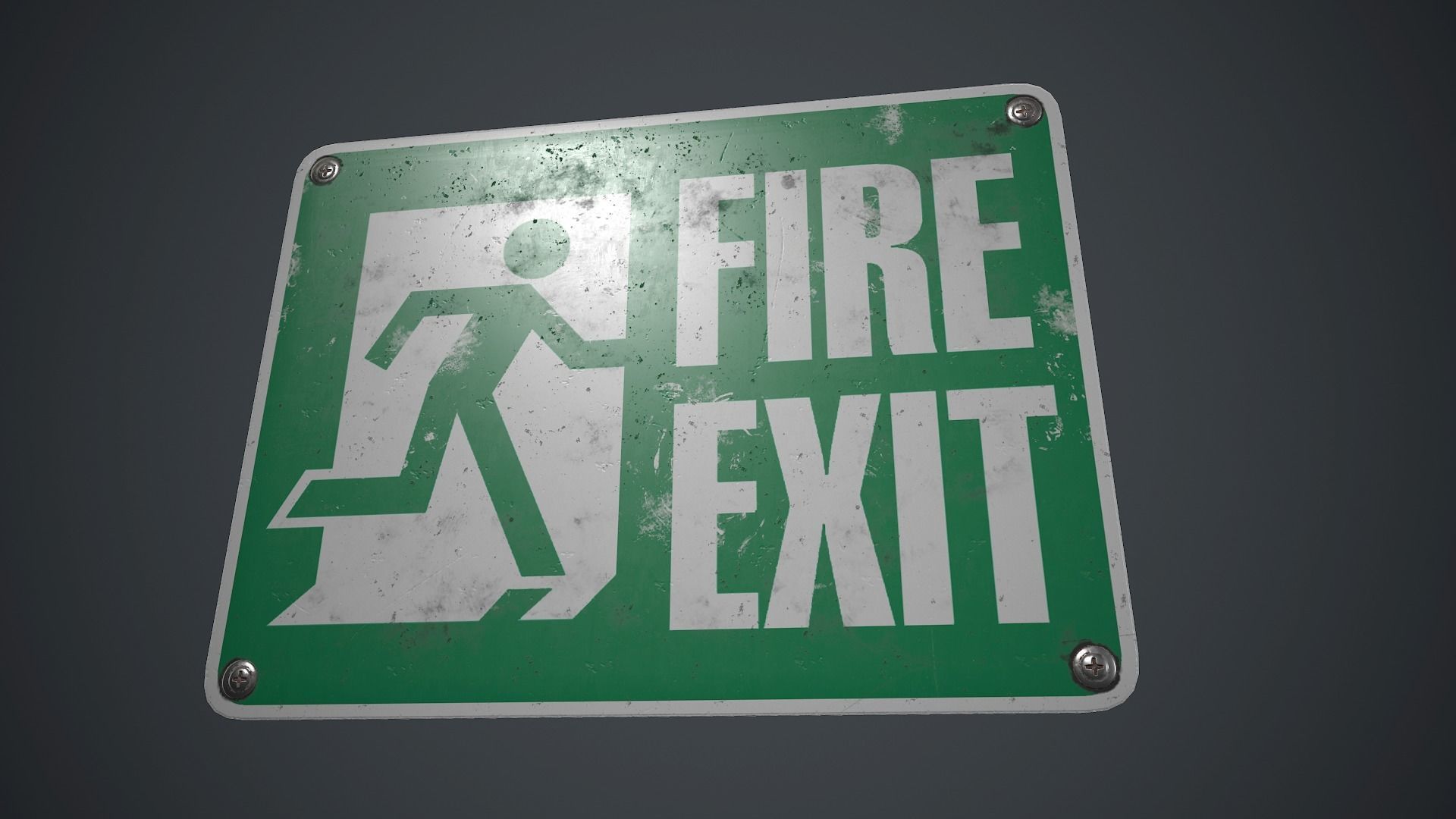 3D model Plastic Exit Sign PBR Game Ready VR / AR / low-poly | CGTrader