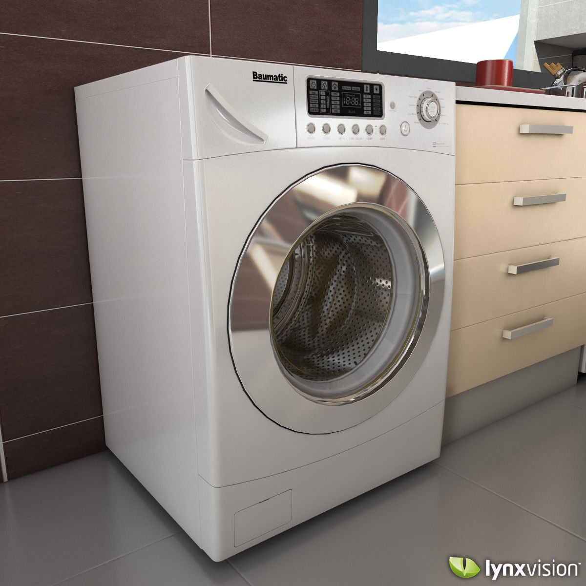 Baumatic - MEGA10WD Washer and Dryer 3D Model .max .obj .fbx .c4d .lwo ...