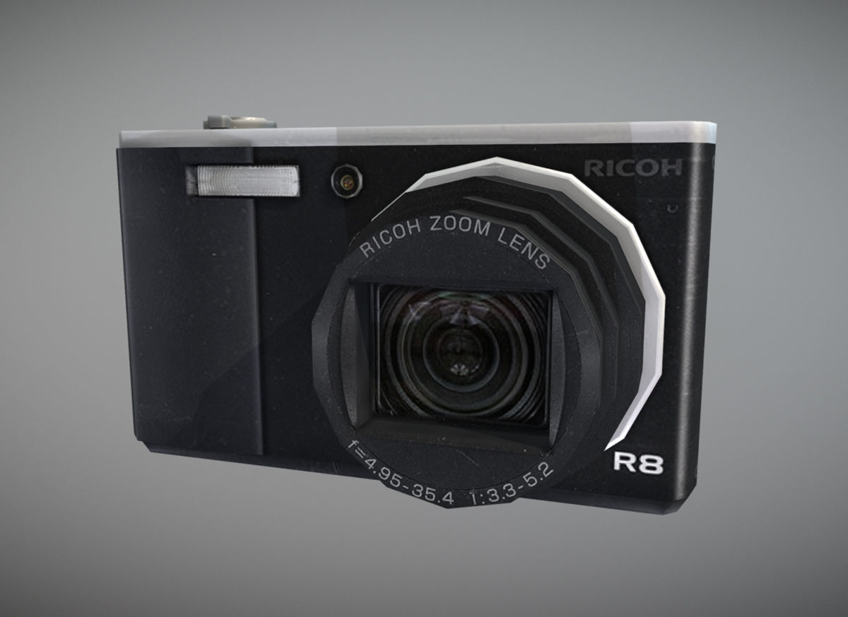 3D model Worn Ricoh R8 Camera VR / AR / low-poly | CGTrader