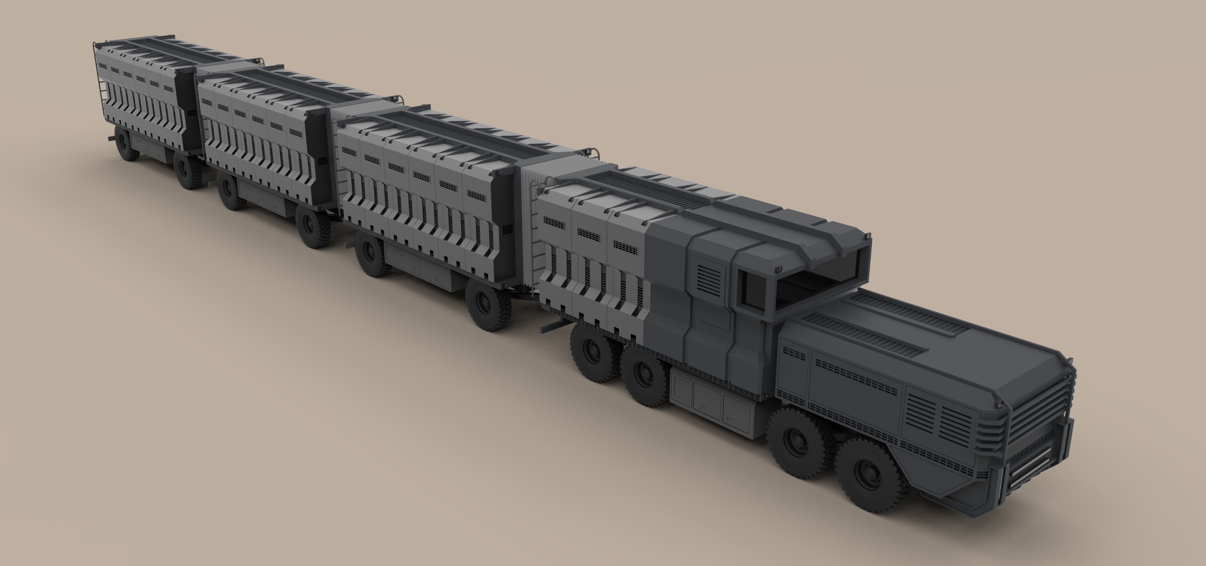 DMC road train from movie Deadpool 2 3D model | CGTrader