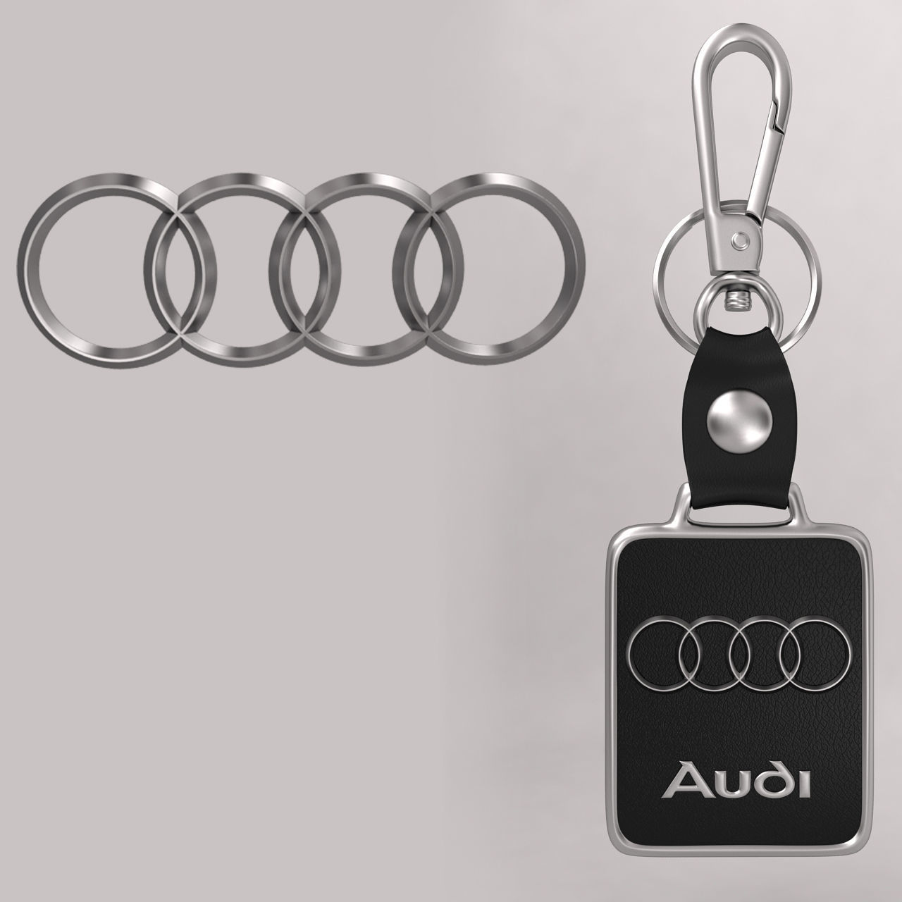 Audi car metal logo keychain 3d model 3D model | CGTrader