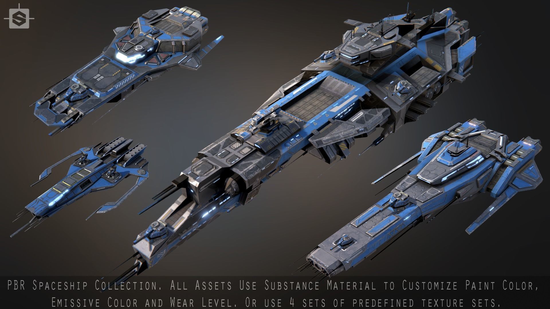 3D model Spaceship Collection VR / AR / low-poly | CGTrader
