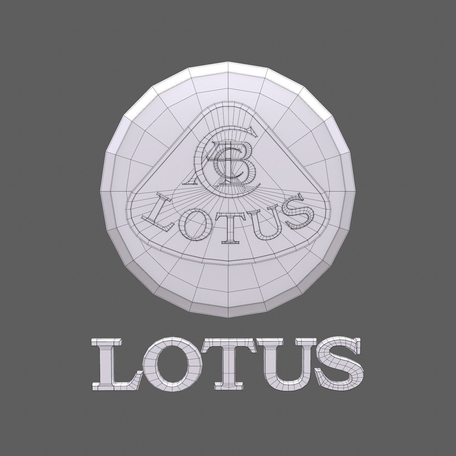 Lotus car logo keychain 3d model 3D model | CGTrader