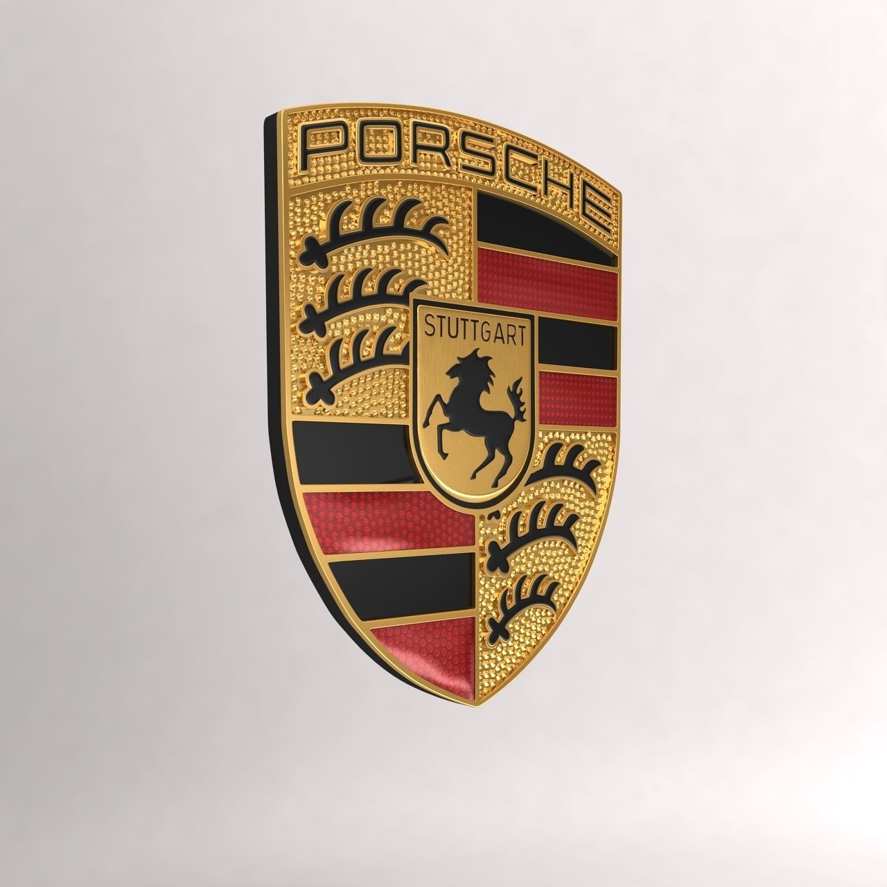 Porsche car logo keychain 3d model 3D model | CGTrader