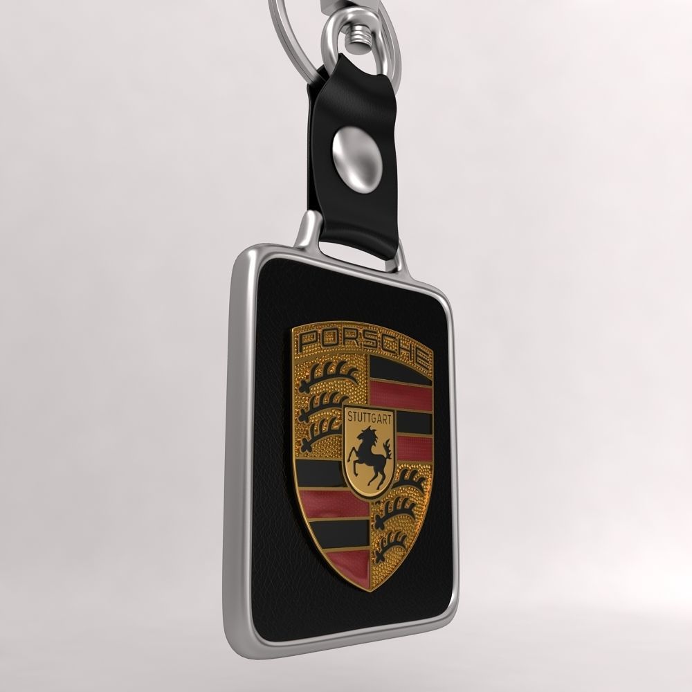 Porsche car logo keychain 3d model 3D model | CGTrader