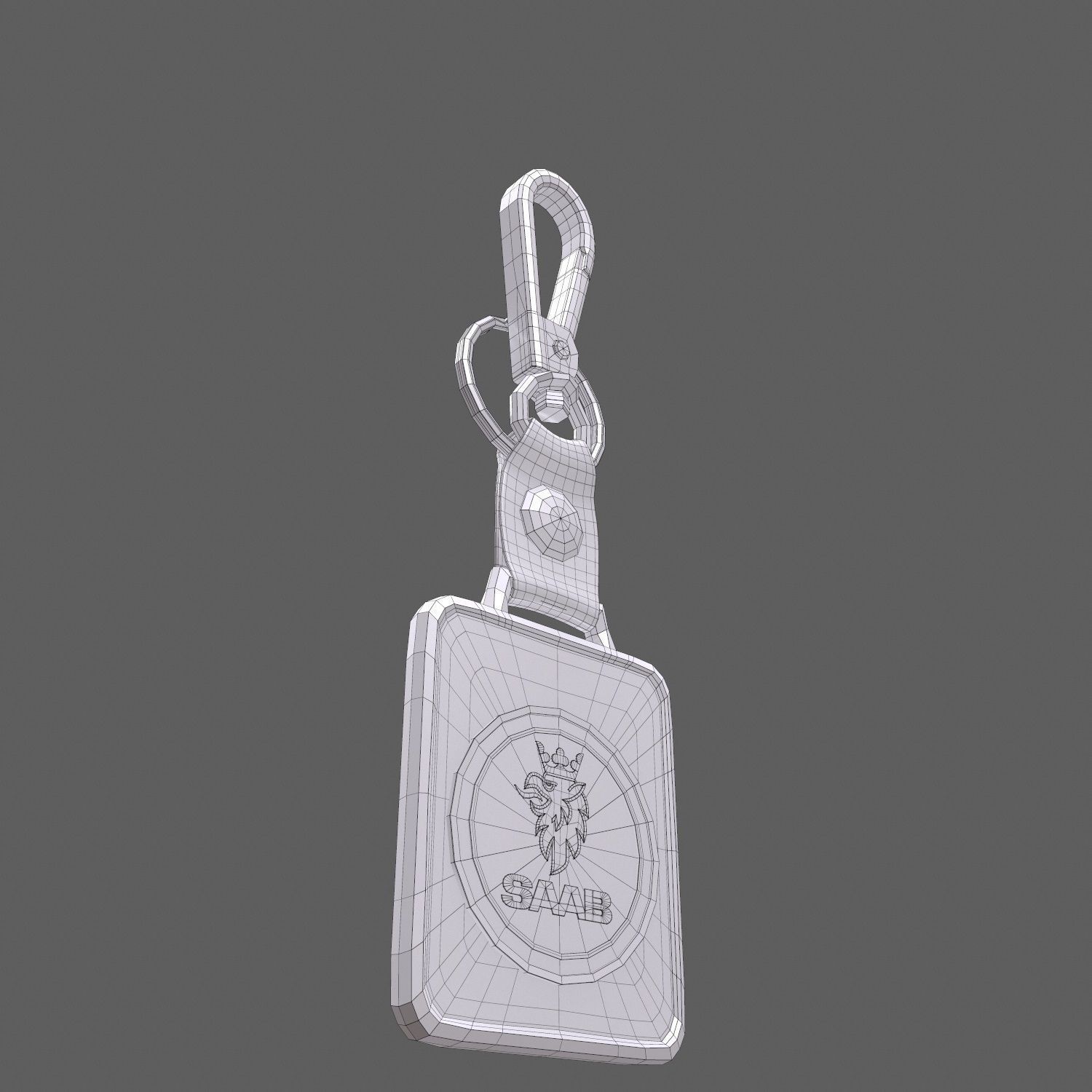 Saab car logo keychain 3d model 3D model | CGTrader