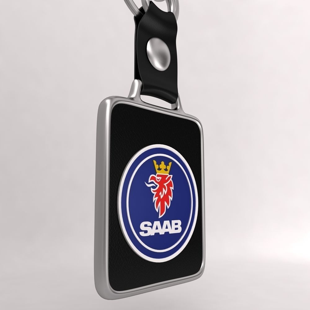Saab car logo keychain 3d model 3D model | CGTrader