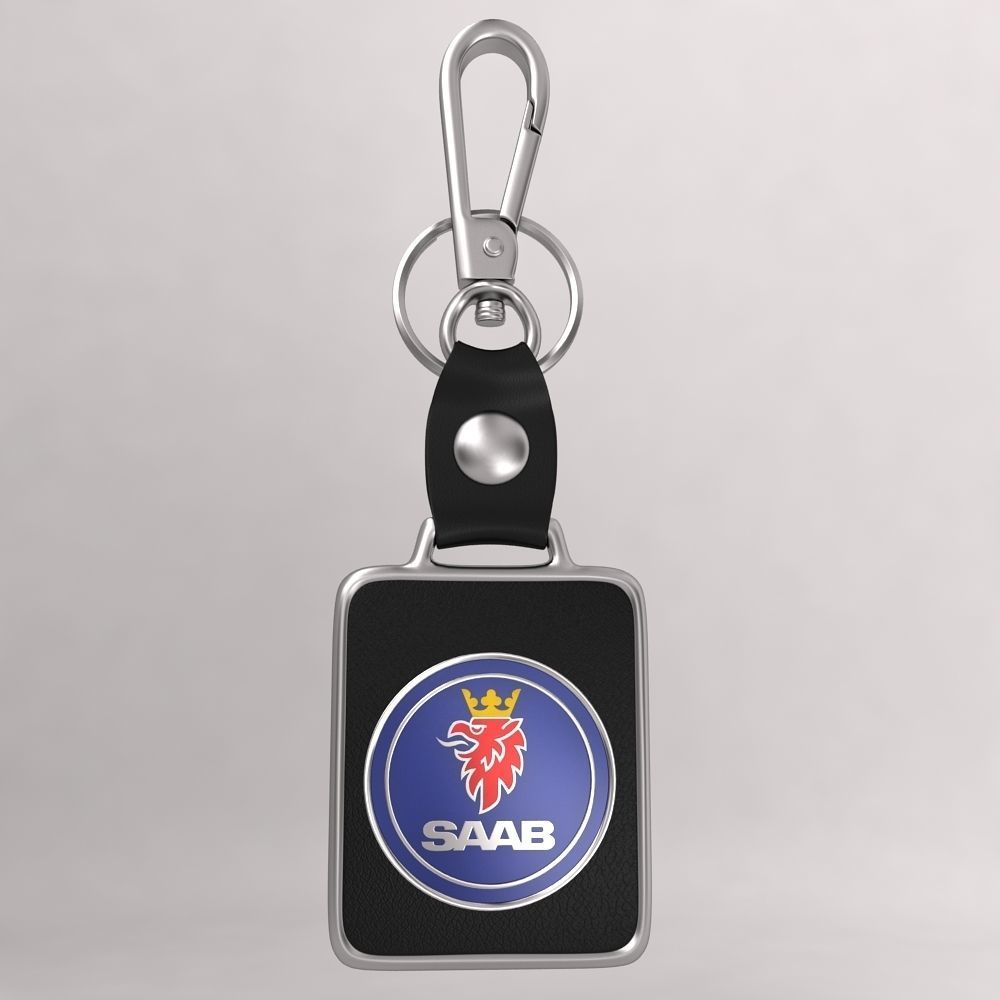 Saab car logo keychain 3d model 3D model | CGTrader