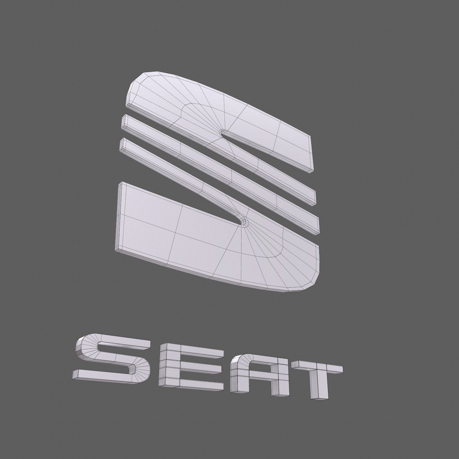 Seat car metal logo keychain 3d model 3D model | CGTrader