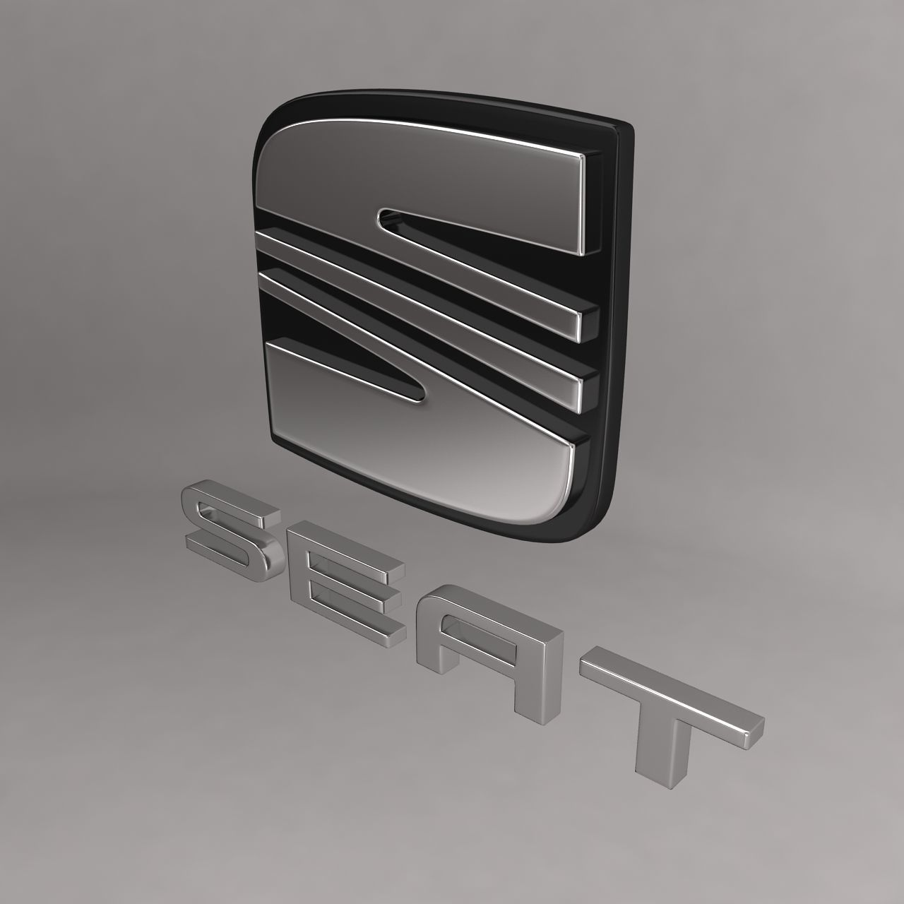 Seat car metal logo keychain 3d model 3D model | CGTrader