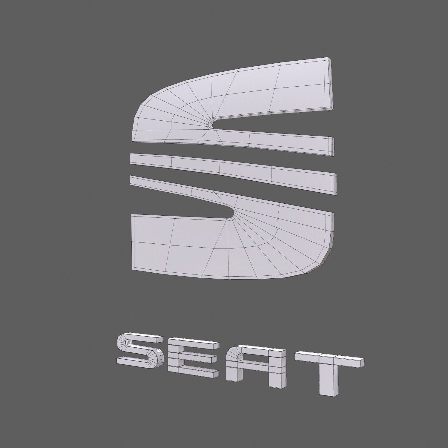 Seat car metal logo keychain 3d model 3D model | CGTrader
