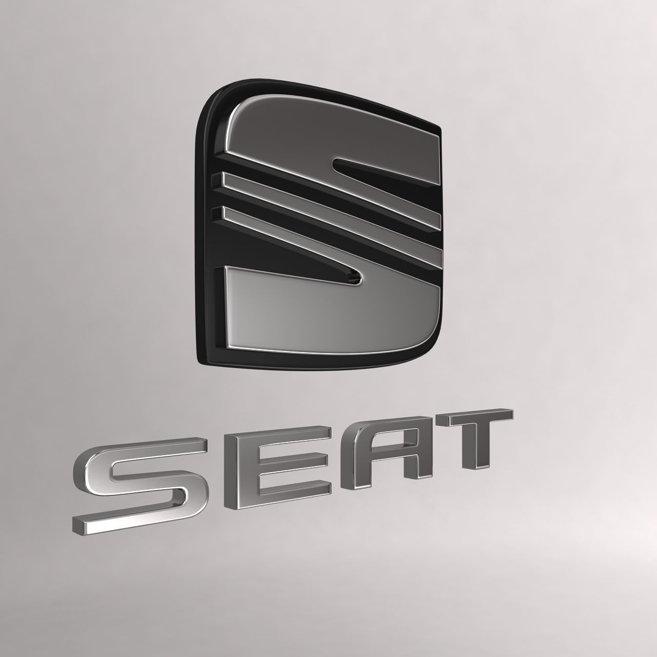 Seat car metal logo keychain 3d model 3D model | CGTrader