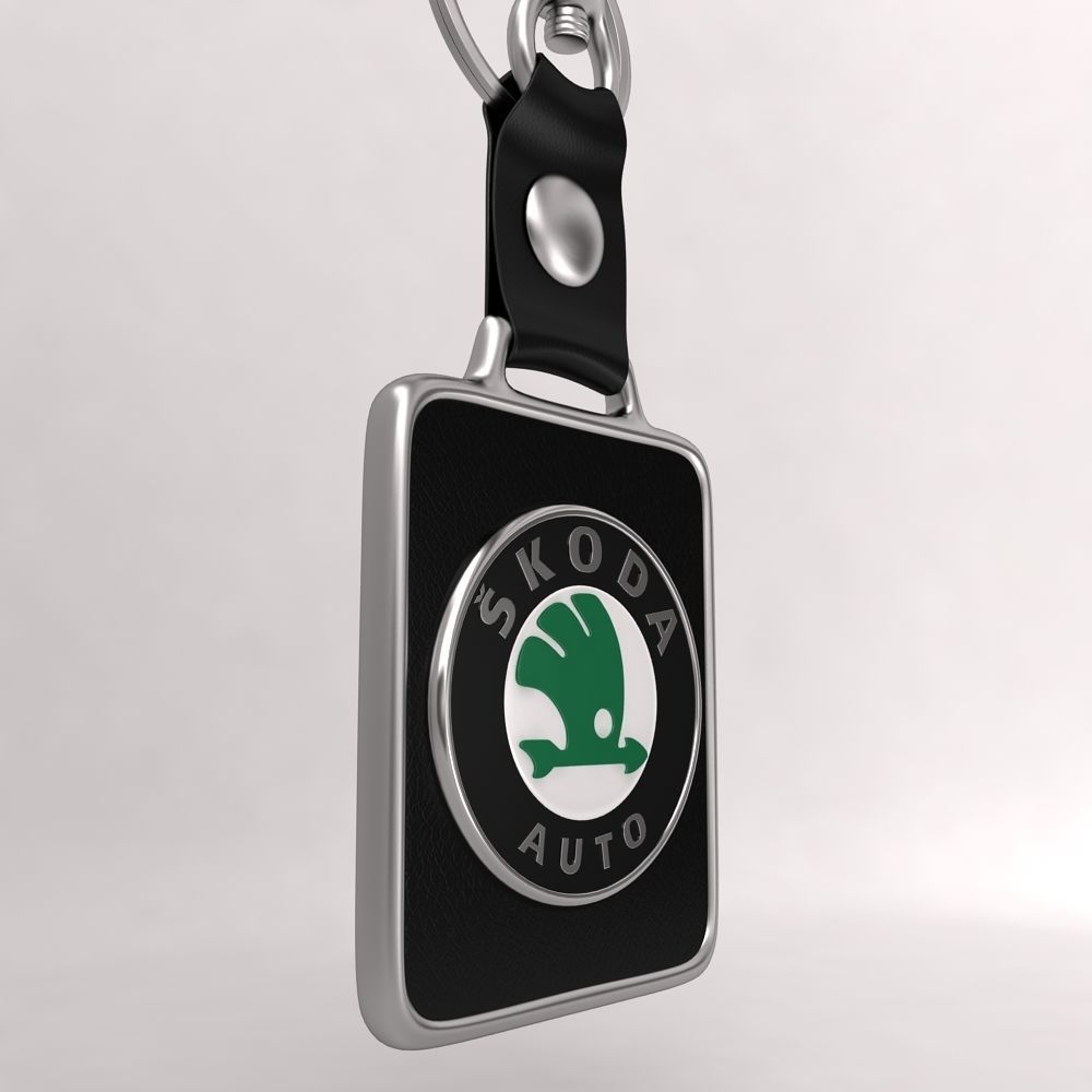 Skoda car logo keychain 3d model type 1 3D model | CGTrader