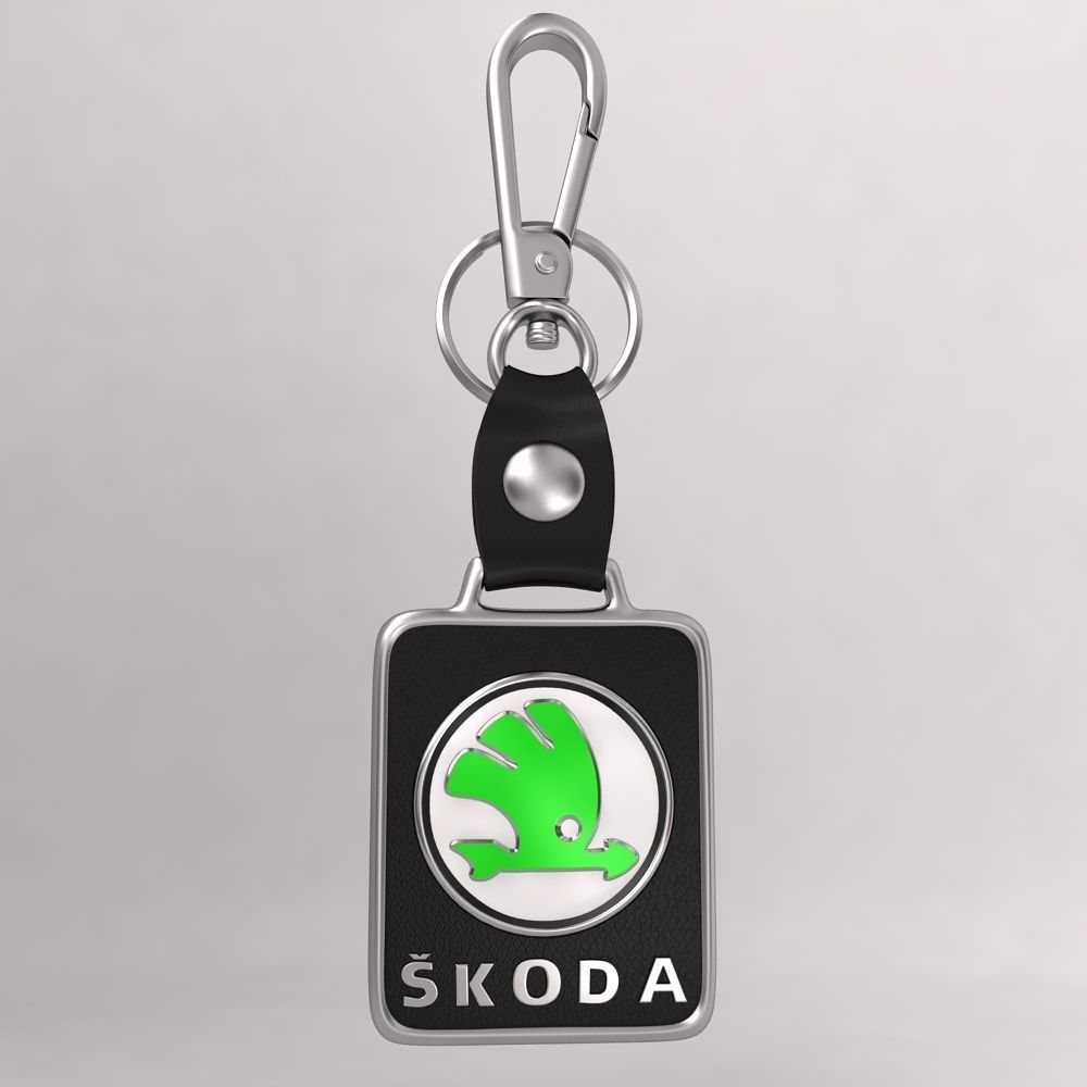 Skoda car logo keychain 3d model type 2 3D model | CGTrader