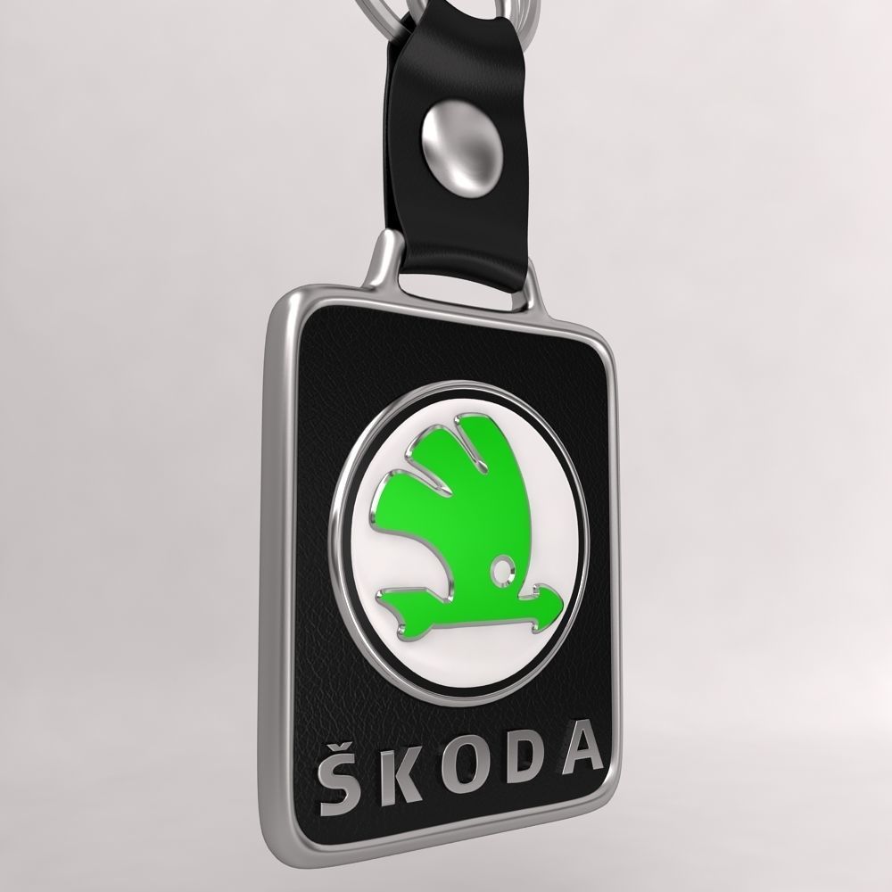 Skoda car logo keychain 3d model type 2 3D model | CGTrader