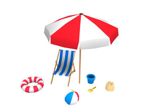 Low-poly Beach chair 3D Models | CGTrader
