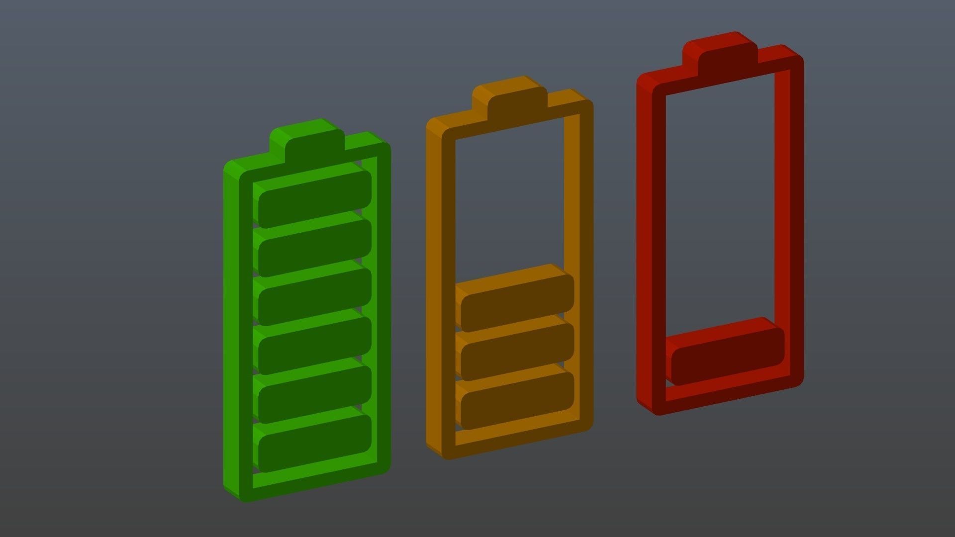 3D model Low poly battery symbol 1 VR / AR / low-poly | CGTrader
