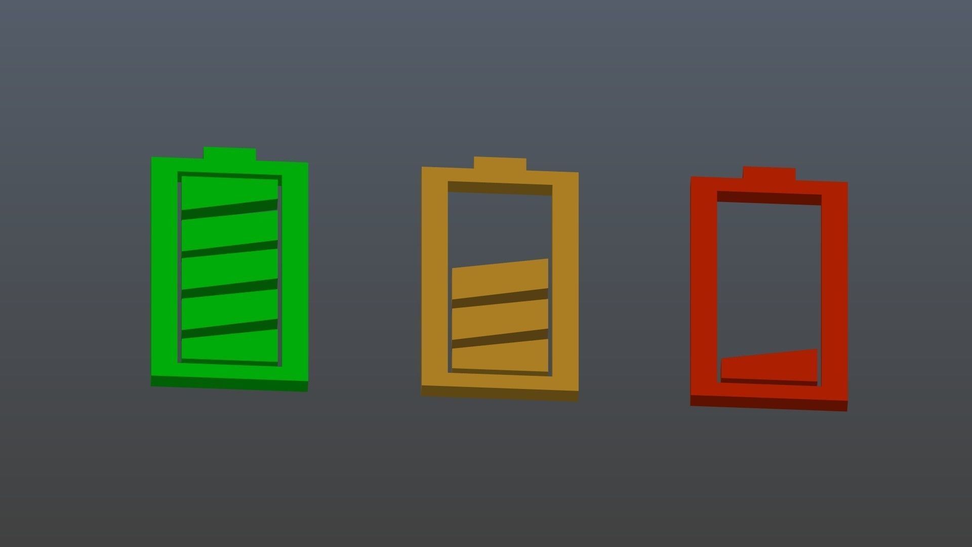 3D model Low poly battery symbol 2 VR / AR / low-poly | CGTrader