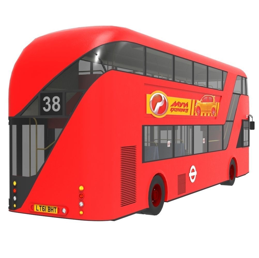 London Bus 3D Model Game ready .fbx .ma .mb - CGTrader.com