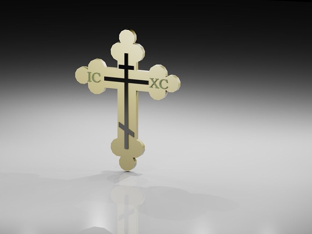Orthodox Cross 3D model 3D printable | CGTrader