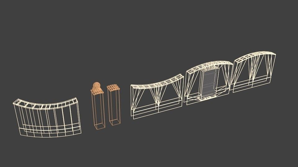 Modular walls 3D model | CGTrader