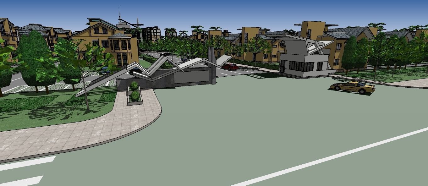 villas home master plan 3D model | CGTrader