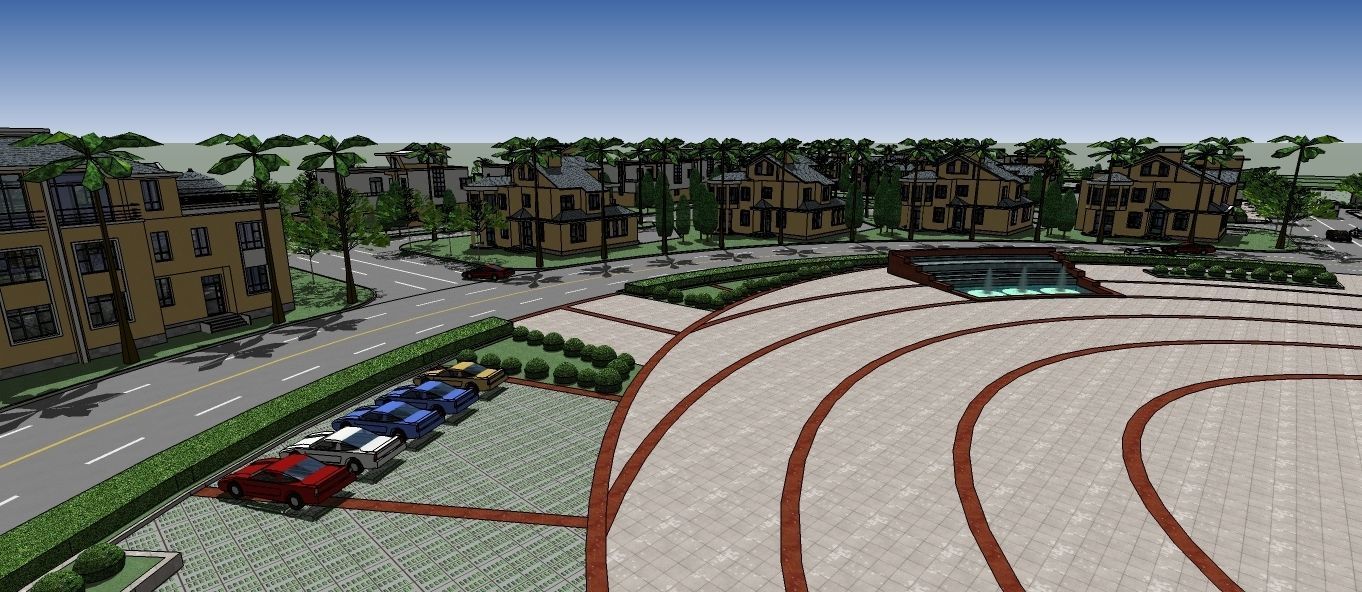 villas home master plan 3D model | CGTrader