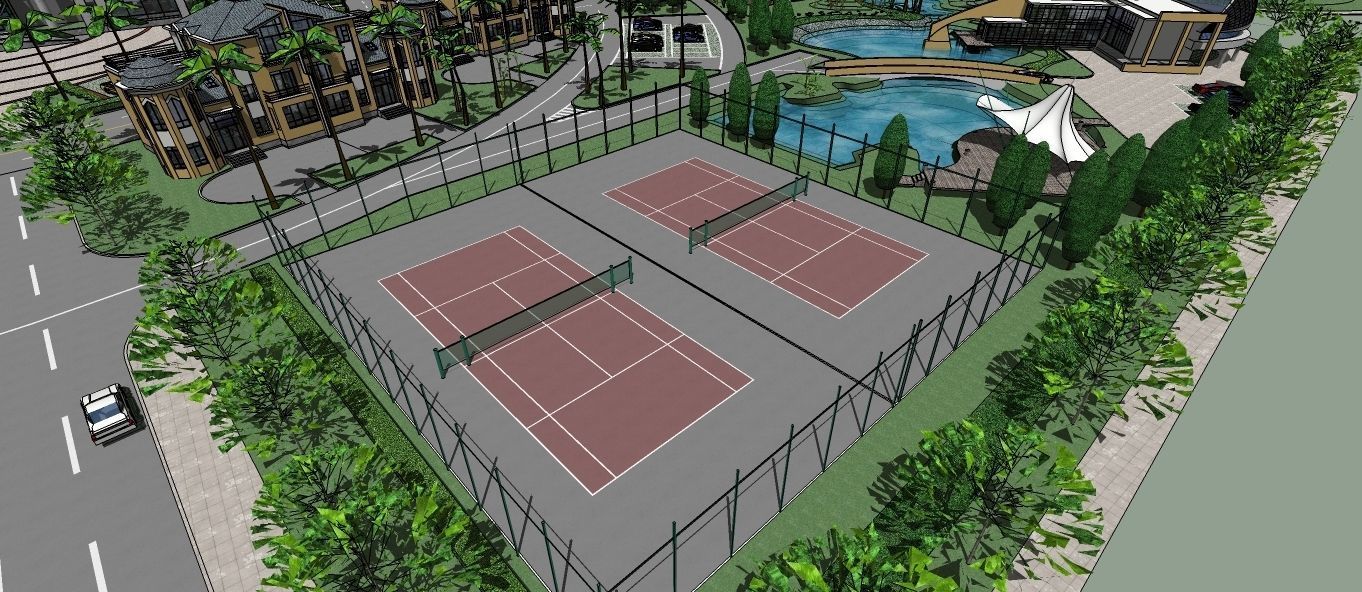 villas home master plan 3D model | CGTrader