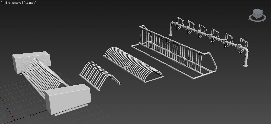 Bike Racks Collection - 5 Bicycle Racks 3D model | CGTrader