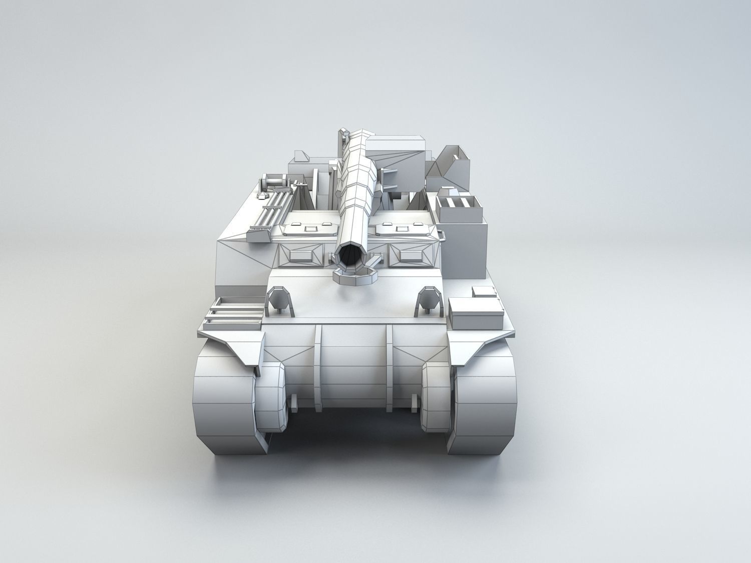 3D model Low Poly M12 Gun Motor Carriage VR / AR / low-poly | CGTrader