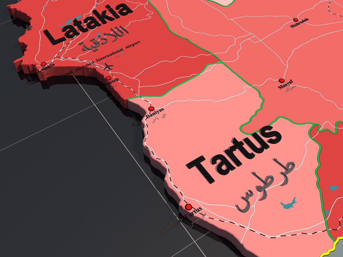 Syria world map 3D model | CGTrader