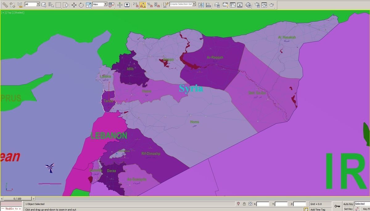 Syria world map 3D model | CGTrader