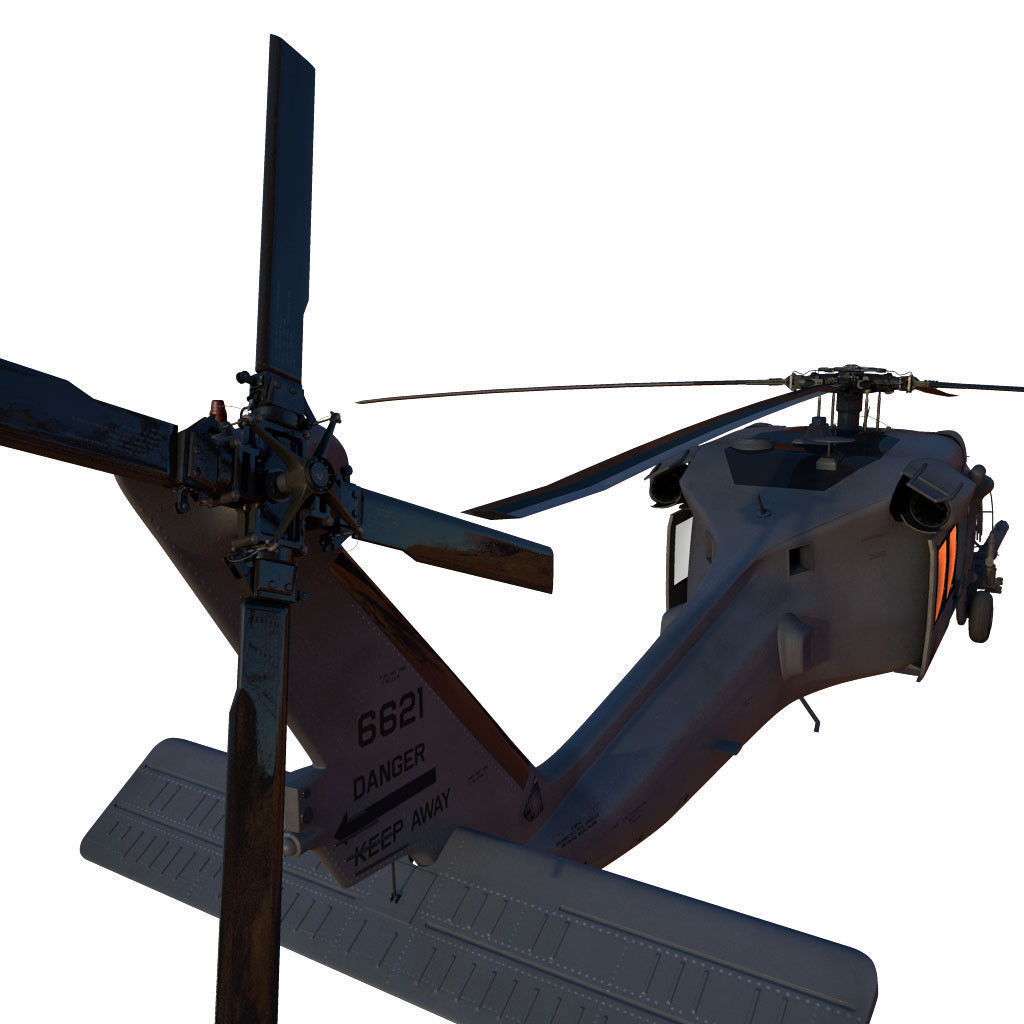 Military Blackhawk 3D model rigged | CGTrader
