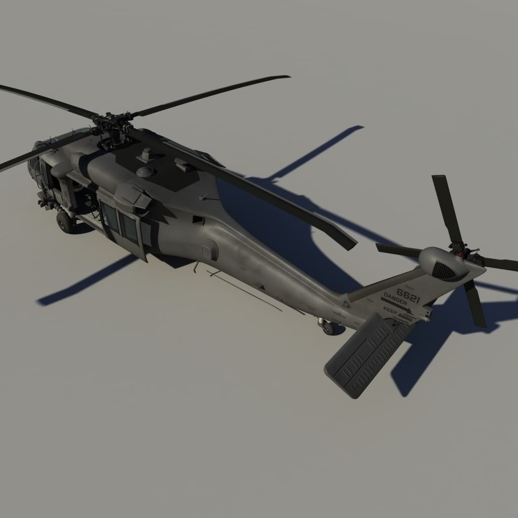 Military Blackhawk 3D model rigged | CGTrader