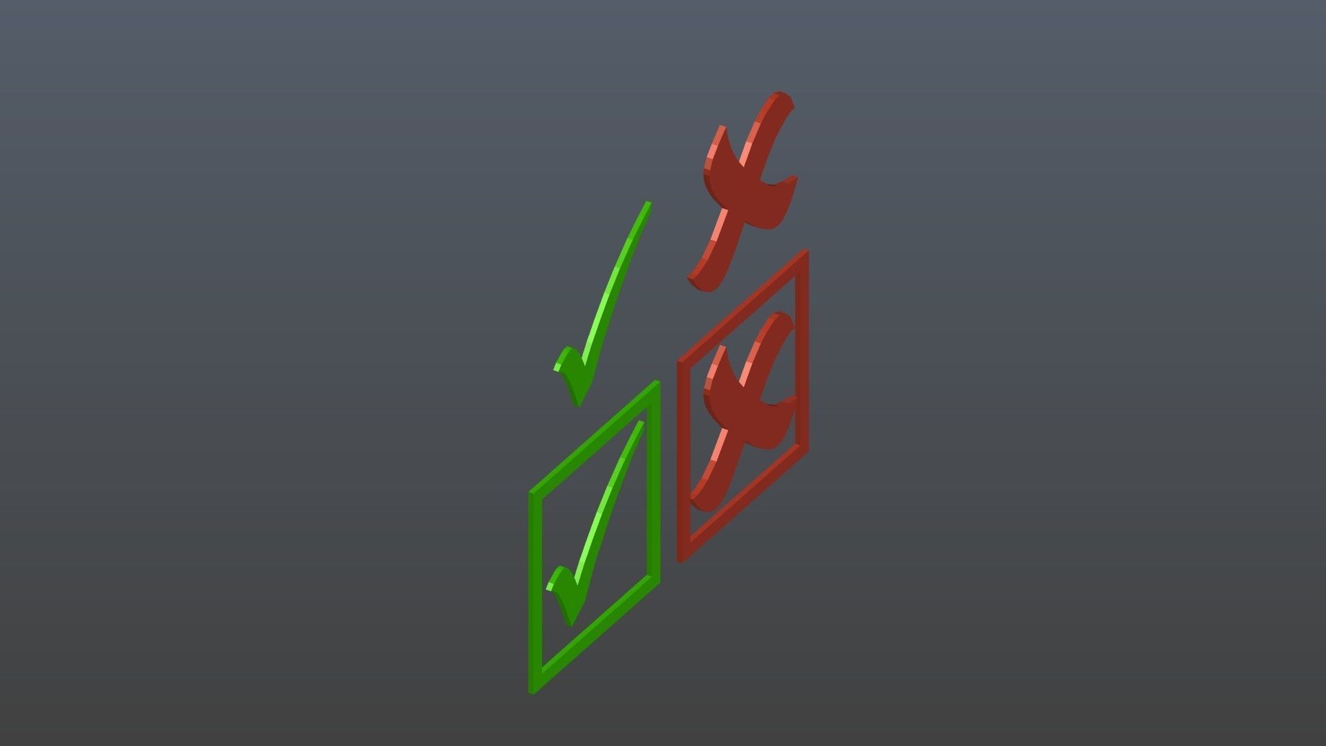 3D model Low poly check mark 2 VR / AR / low-poly | CGTrader