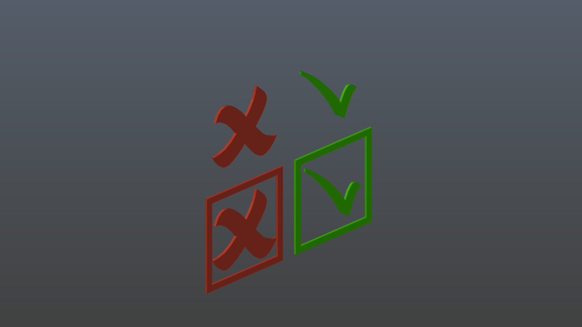 3D model Low poly check mark 2 VR / AR / low-poly | CGTrader