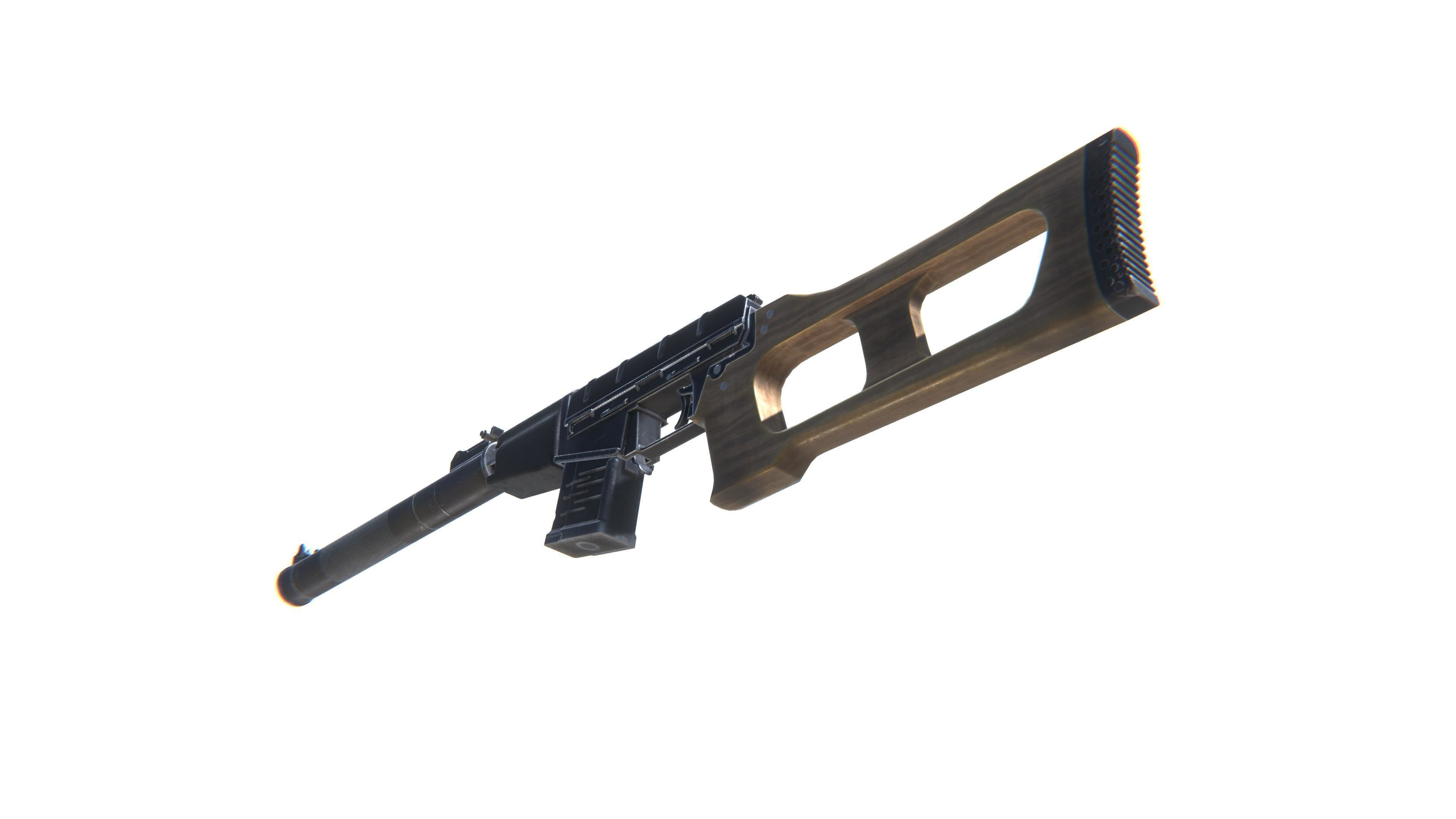 3D model Special OPS Sniper Rifle VSS Vintorez VR / AR / low-poly ...