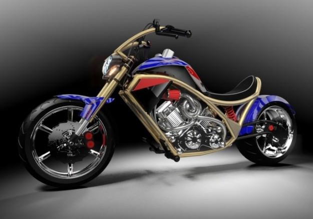 Concept bike S1 chopper 3D Model .max .obj - CGTrader.com