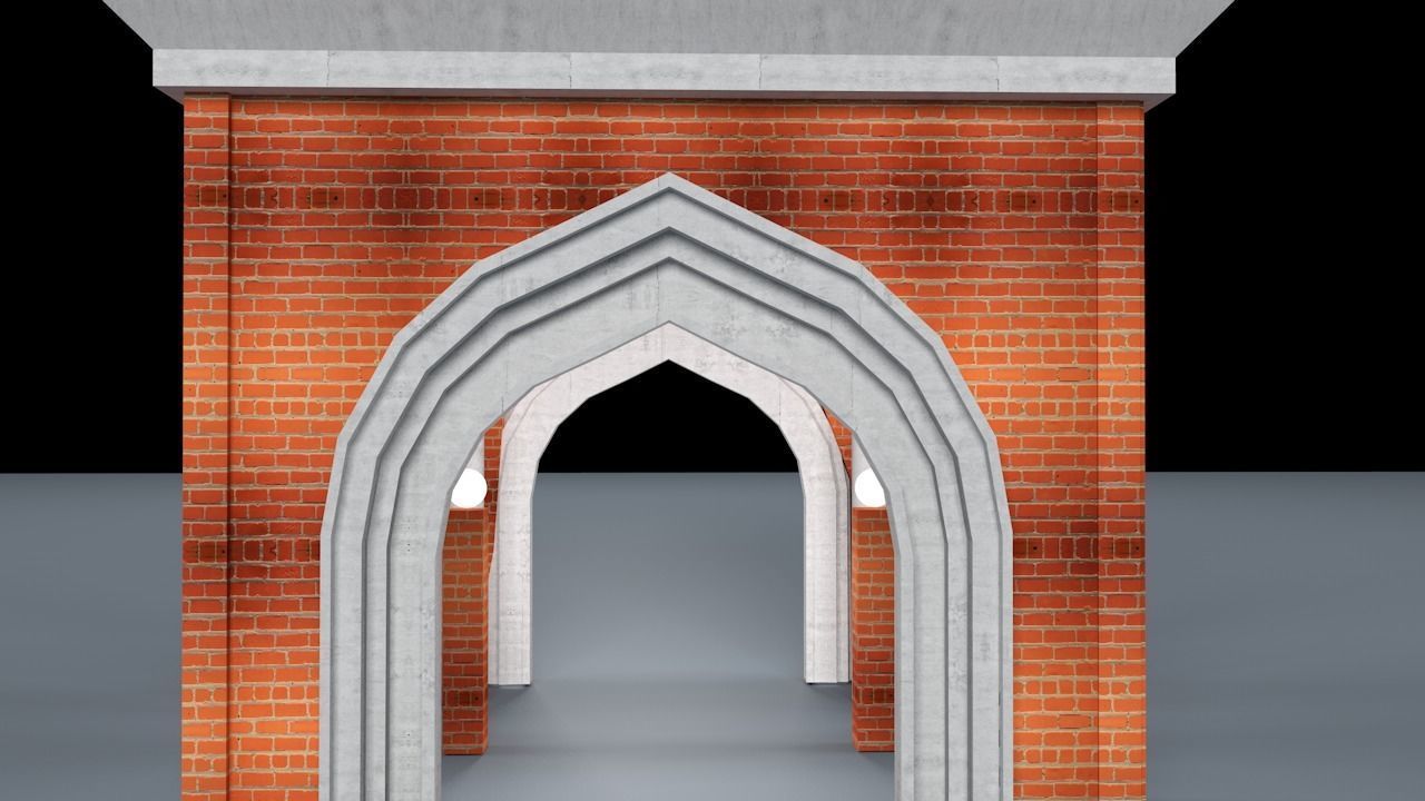 Red Brick Dome House 3D model | CGTrader