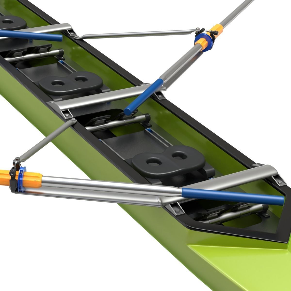 Eight Men Rowing Boat 3D model | CGTrader