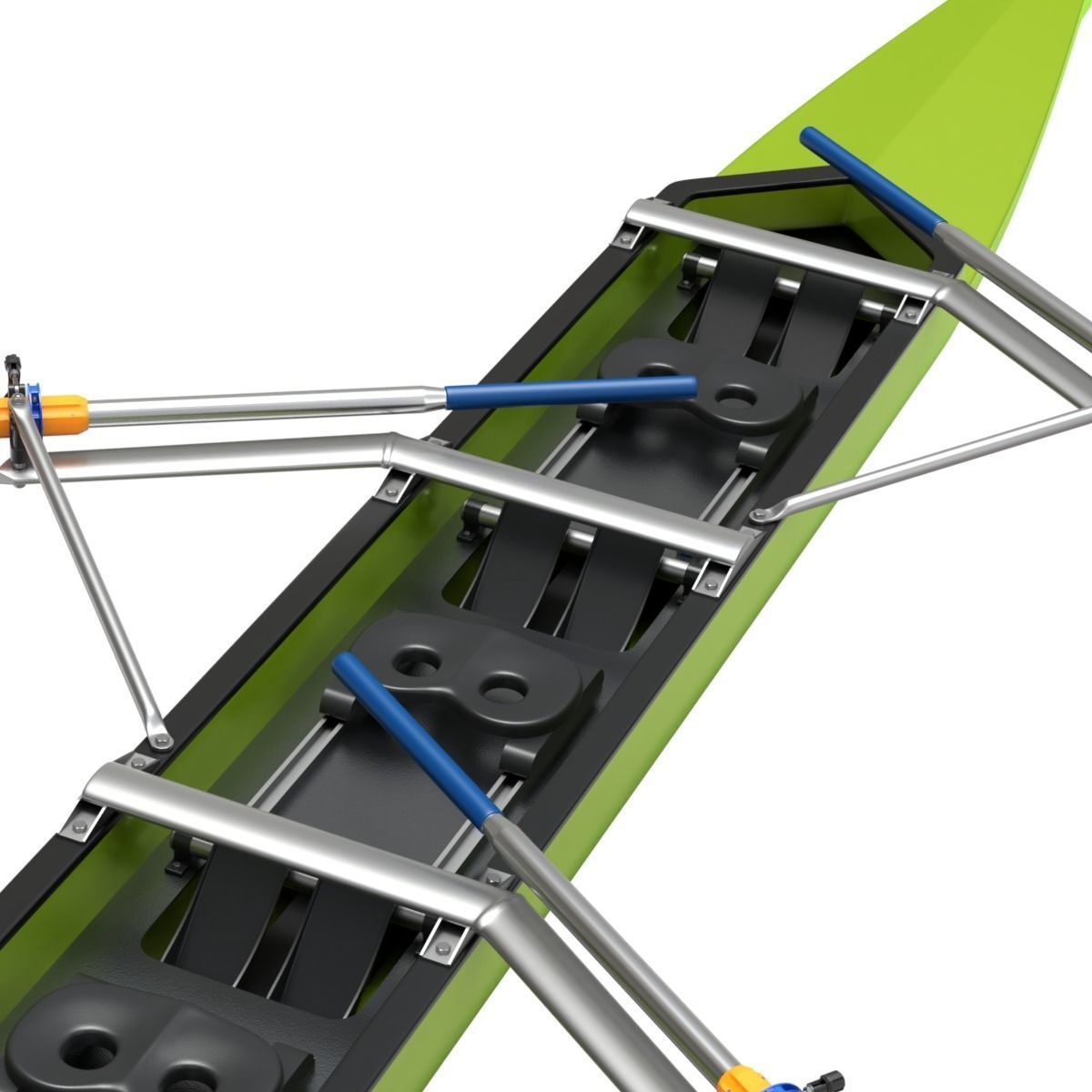 Eight Men Rowing Boat 3D model | CGTrader