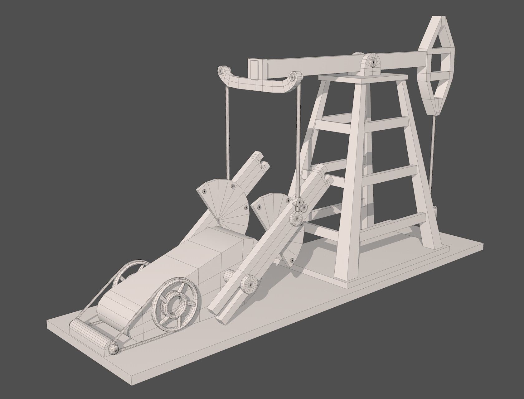 Oil Pump Jack 3D Model 3D model | CGTrader