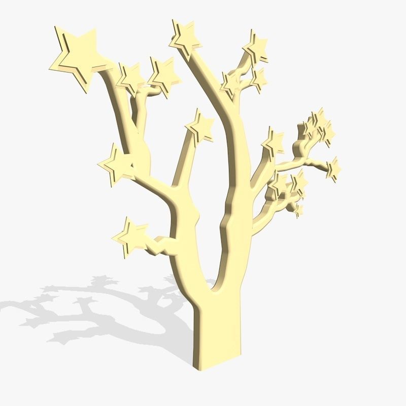 Cartoon Stars Tree 3D model | CGTrader