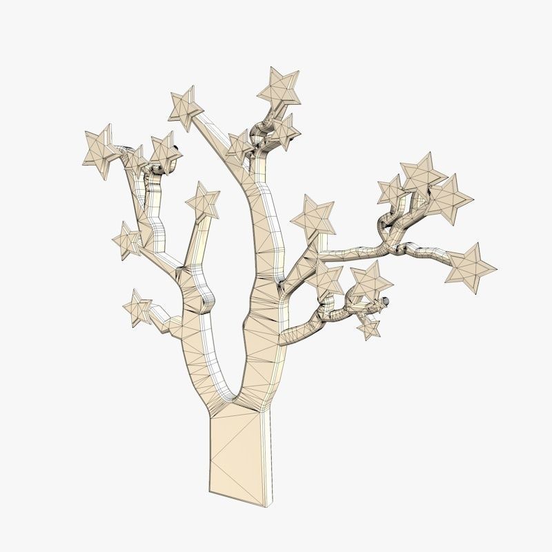 Cartoon Stars Tree 3D model | CGTrader