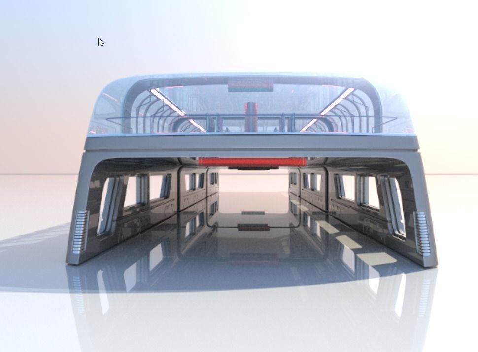 Train Bus - Concept of future transport system 3D model | CGTrader